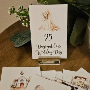 Wedding Countdown, Mini Wedding Countdown, Bridal Shower Gift, Bridal ...