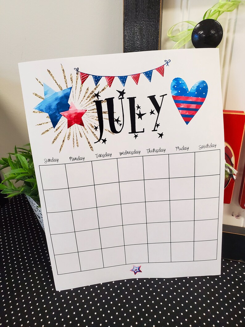 Printable Calendars for the Year With No Dates, Blank Monthly Calendars ...