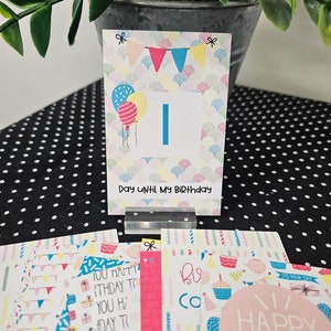 Birthday Countdown, Mini Birthday Countdown, Birthday Gift, Birthday ...