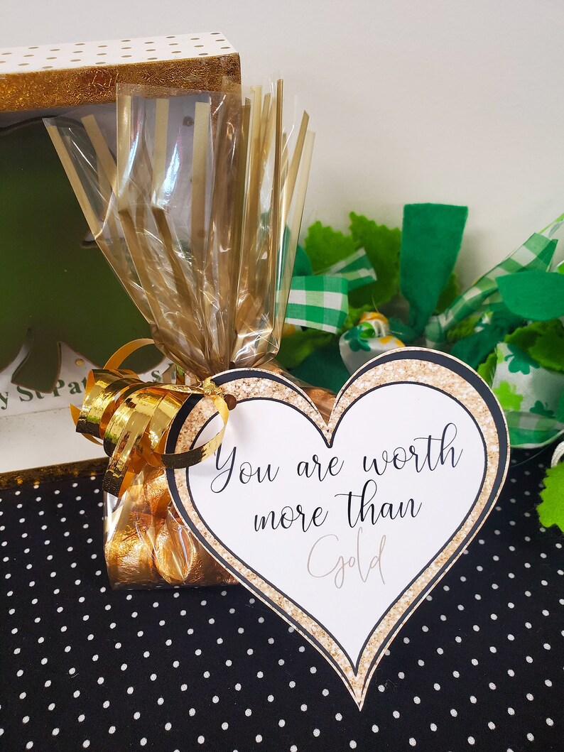 You Are Worth More Than Gold gift tags-St. Patrick's Day | Etsy