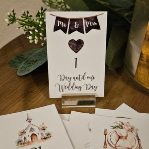 Wedding Countdown, Mini Wedding Countdown, Bridal Shower Gift, Bridal ...