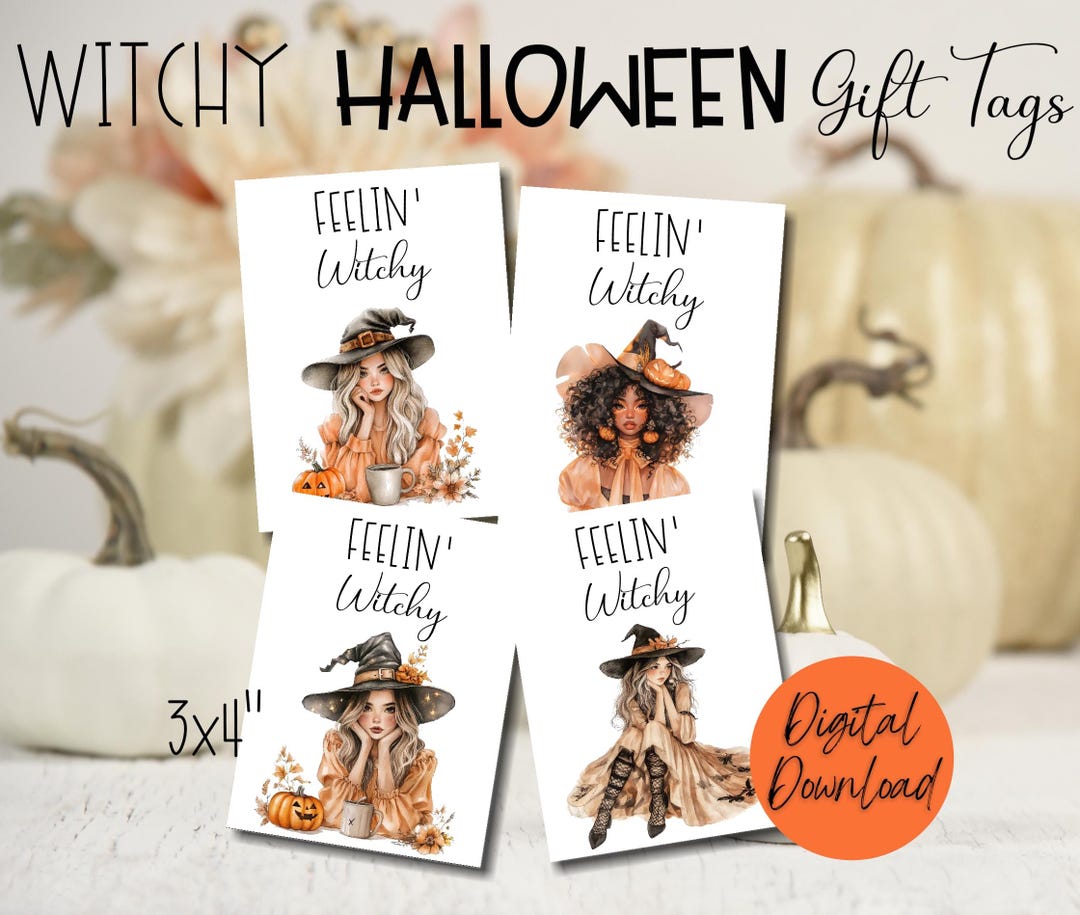 Halloween Witch Gift Tags for Girls, Gifts for Her, Gift Ideas ...