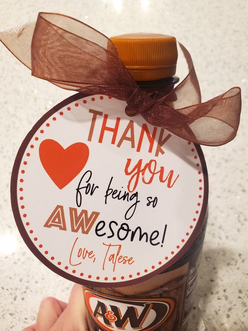 Thank You for Being so Awesome Gift Tags Rootbeer Gift Tags - Etsy