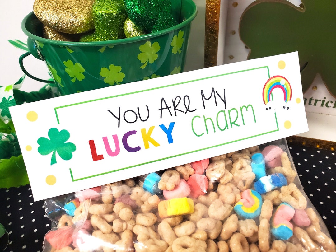 You Are My Lucky Charms Candy Bag Topper, St. Patrick's Day Party Favor ...