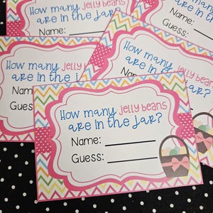 Guess How Many Jelly Beans Are in the Jar, Easter Guessing Game, Easter ...