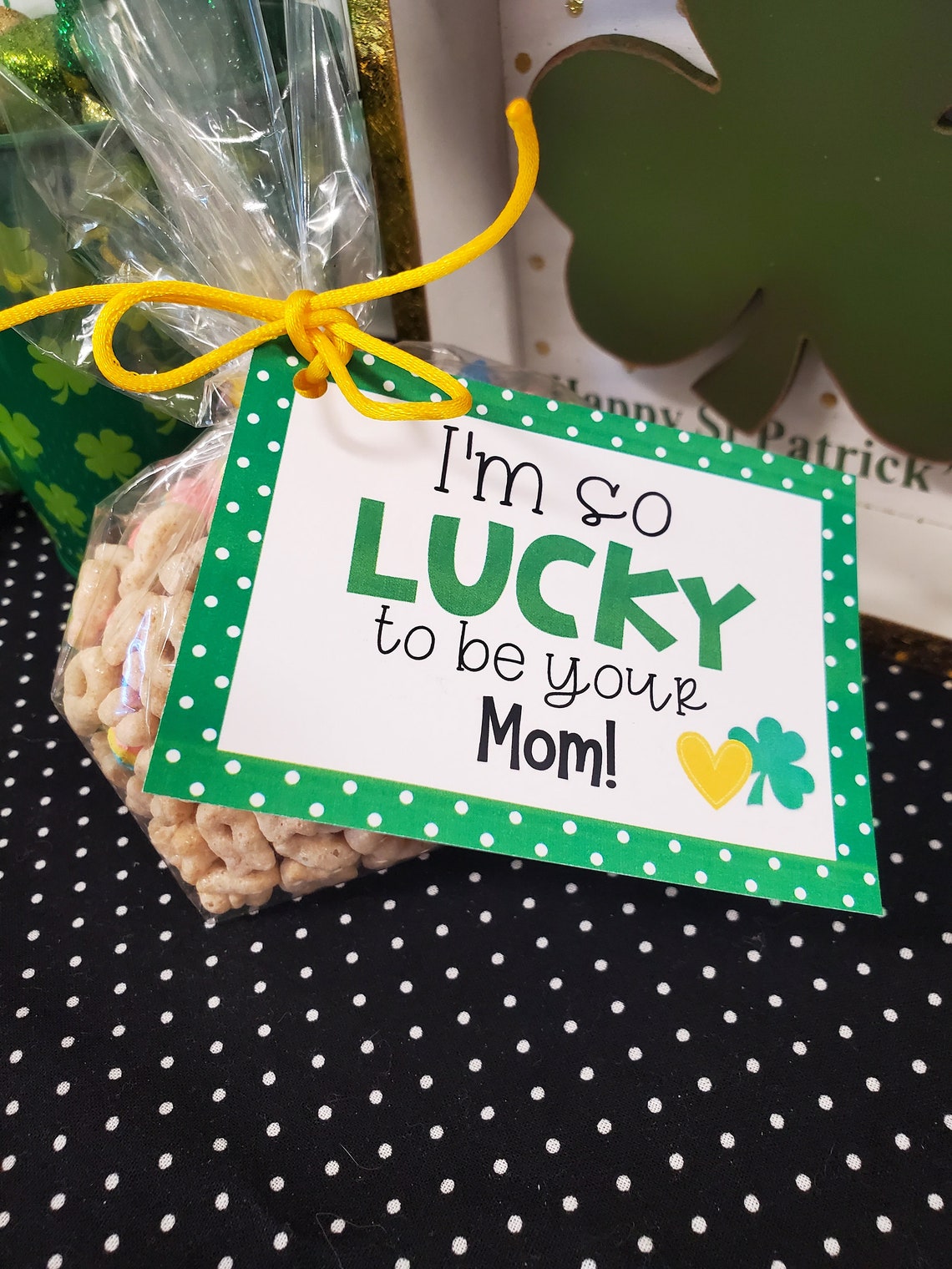 Lucky to Be Your Mom Tags, St. Patrick's Day Gift Tag, St. Patrick's ...