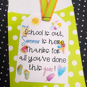 End of School Year Gift Tags for Teachers, Printable Gift Tags, Teacher ...