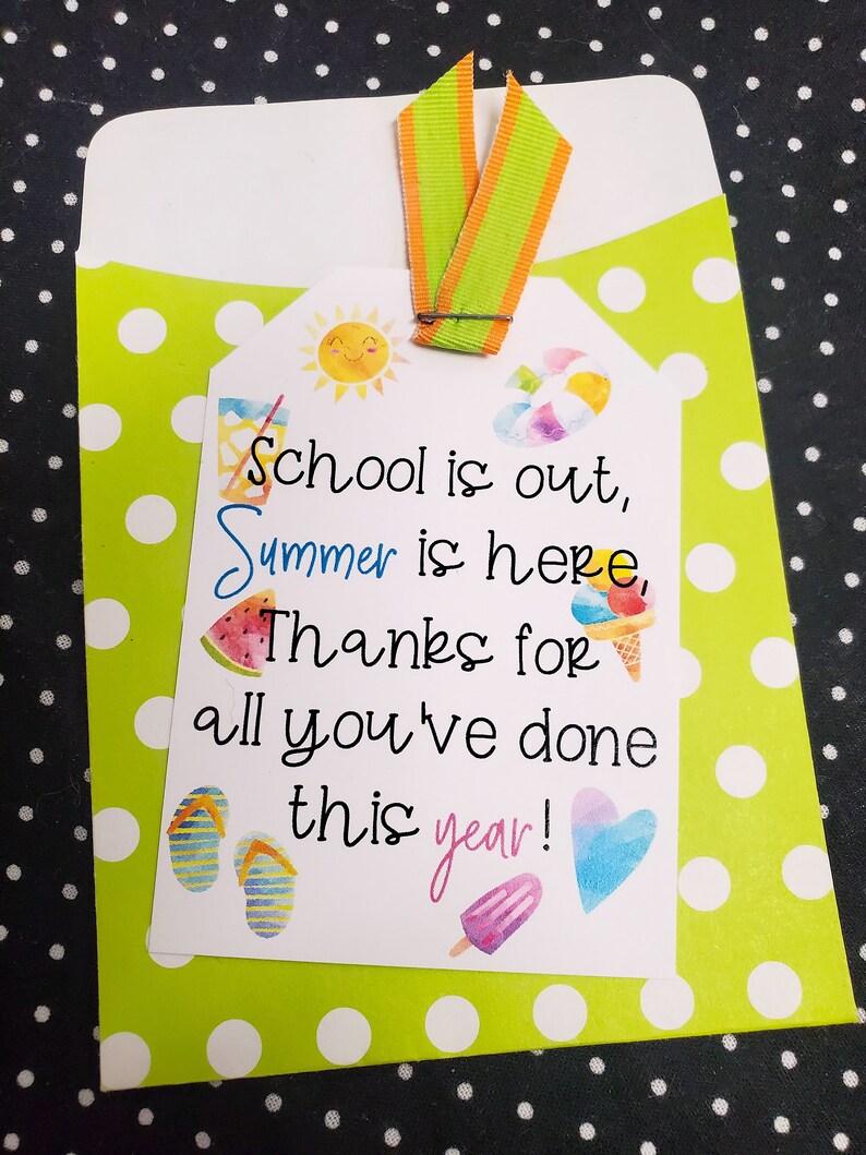 End of School Year Gift Tags for Teachers Printable Gift - Etsy