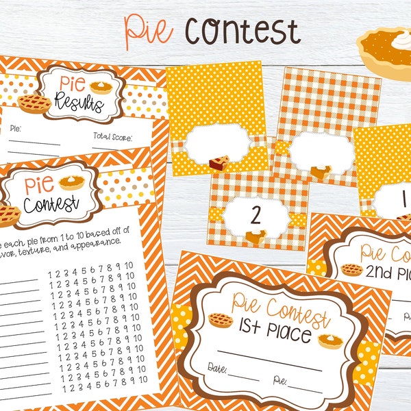 Pie Contest Score Card - Etsy