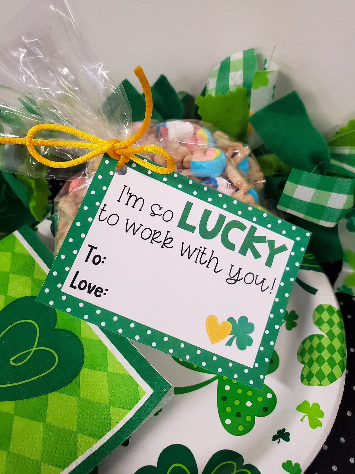 I'm so Lucky to Work With You Gift Tags for St. | Etsy