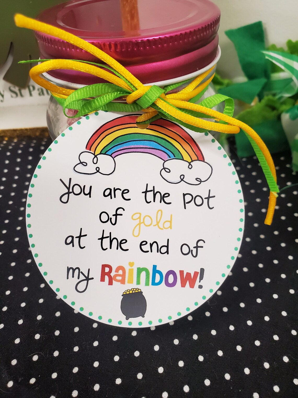You Are the Pot of Gold at the End of My Rainbow Gift Tags, St. Patrick ...