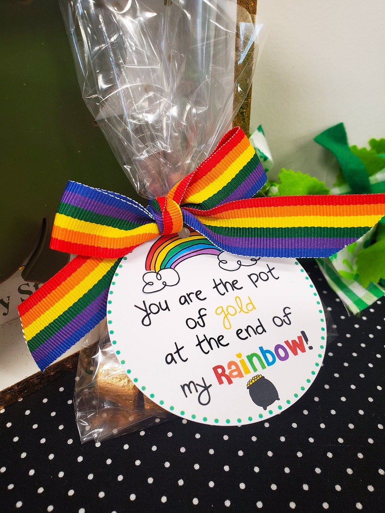 You Are the Pot of Gold at the End of My Rainbow Gift Tags, St. Patrick ...