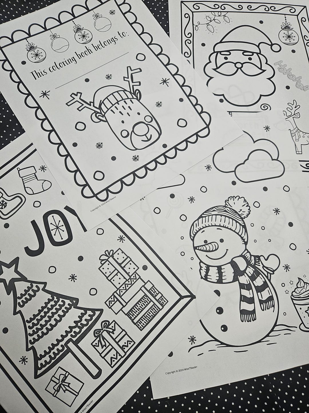Kids Christmas Coloring Pages, Printable Christmas Activities, Children ...