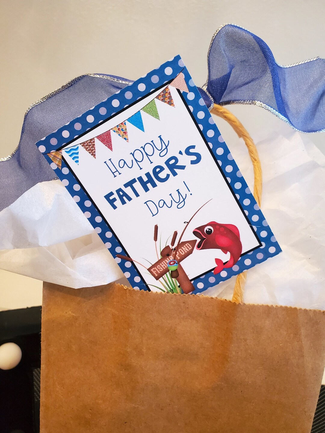 Happy Father's Day Fish Gift Tags, Father's Day Gift Ideas, Printable ...