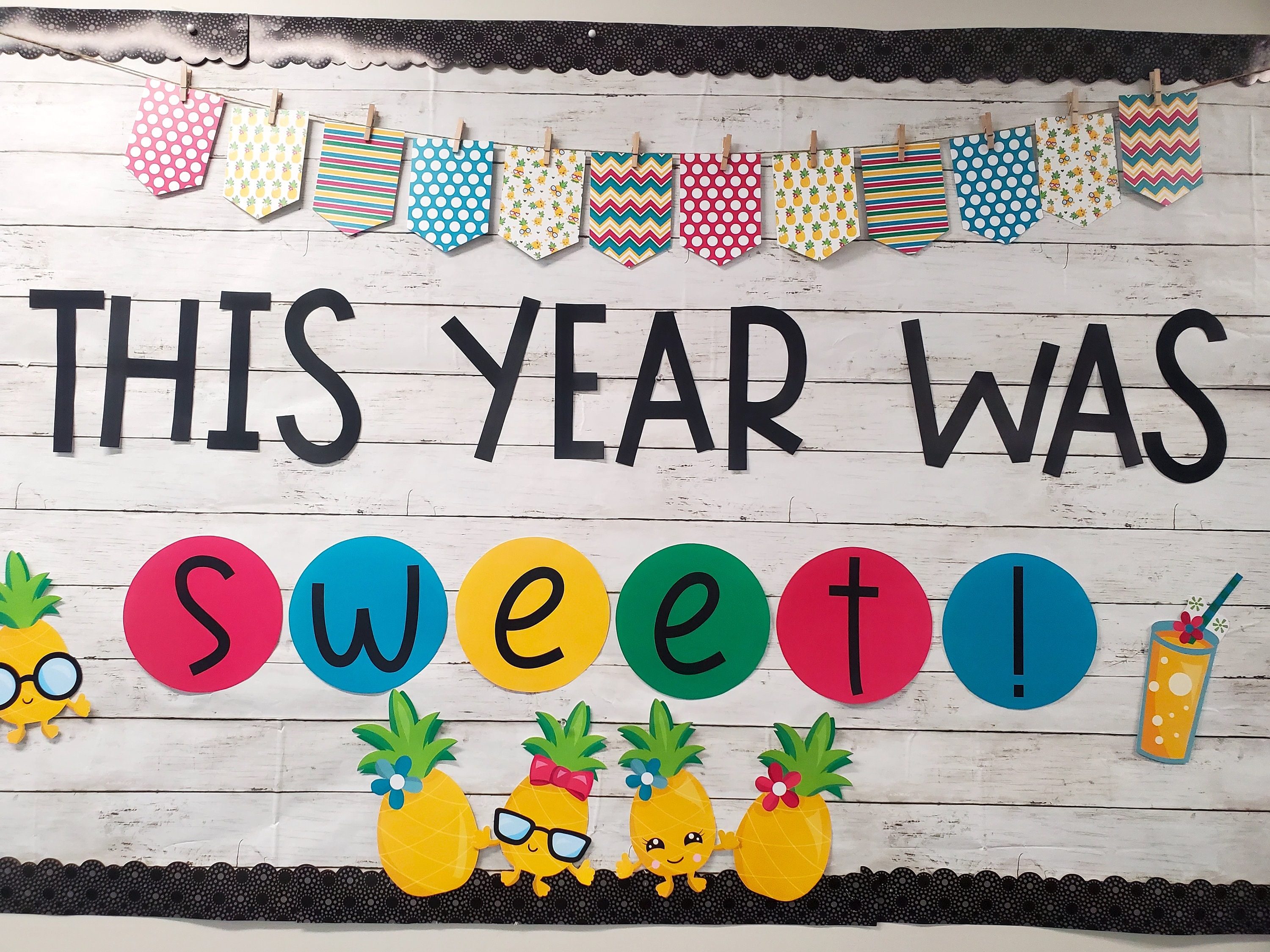 End of School Year Bulletin Boards, This Year Was Sweet, Pineapple ...