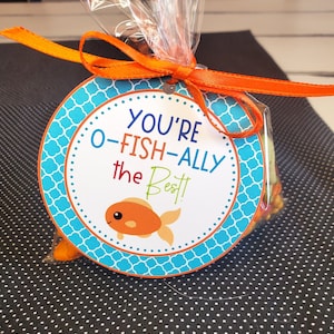 You're O-fish-ally the Best Gift Tags, Fish Gift Tags, Printable Fish ...