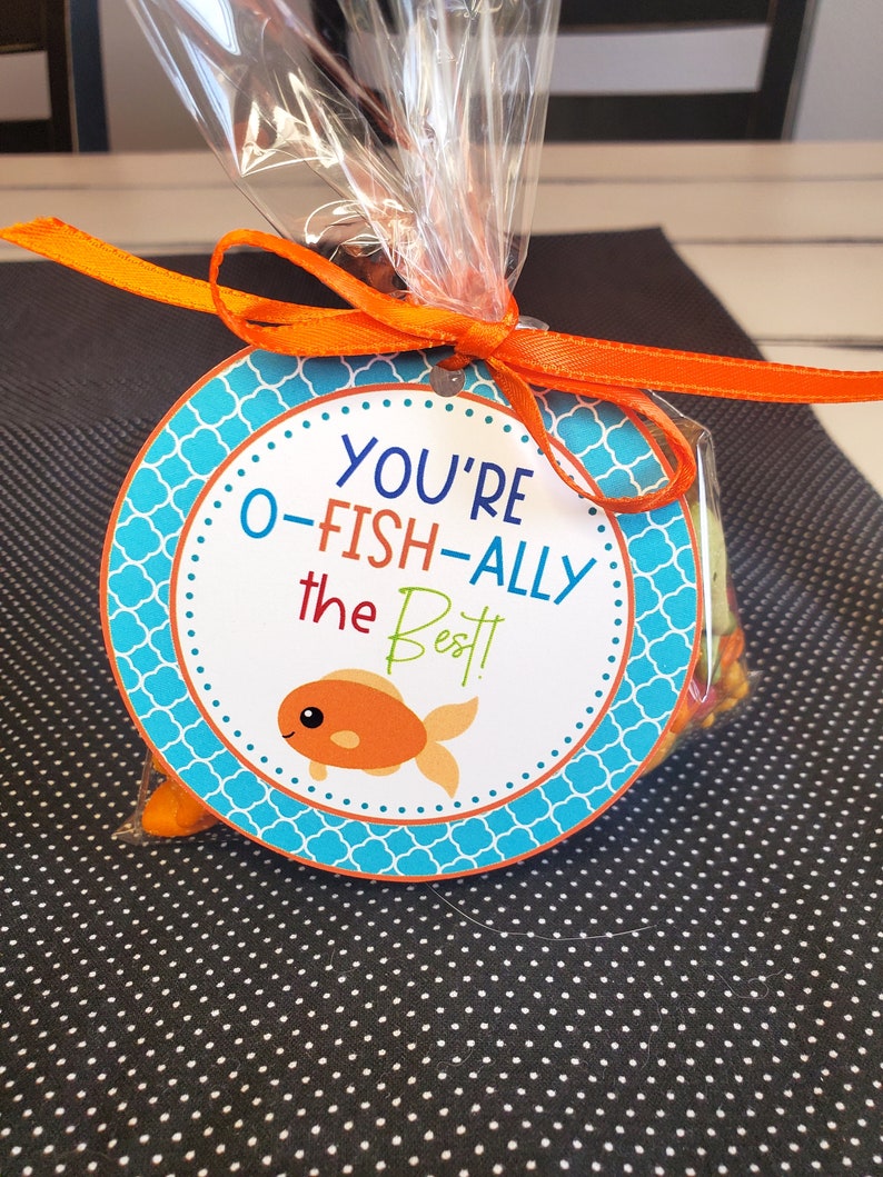 You're O-fish-ally the Best Gift Tags, Fish Gift Tags, Printable Fish ...