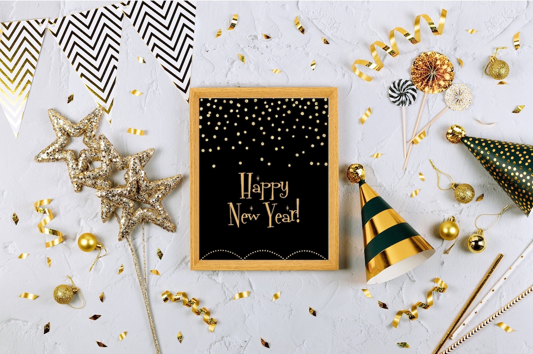 Happy New Year Printable Signs, 8x10 Happy New Year Sign, 5x7 Happy New ...