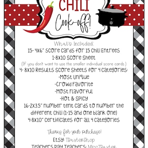Chili Contest With 4 Categories, Chili Cook-off Contest, Chili Contest ...