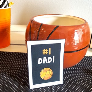 Father's Day Basketball Gift Tags, Happy Father's Day, #1 Dad ...