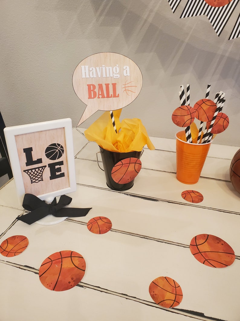 Basketball Party Sign Printable: "having a Ball" Decor (PDF) - Etsy