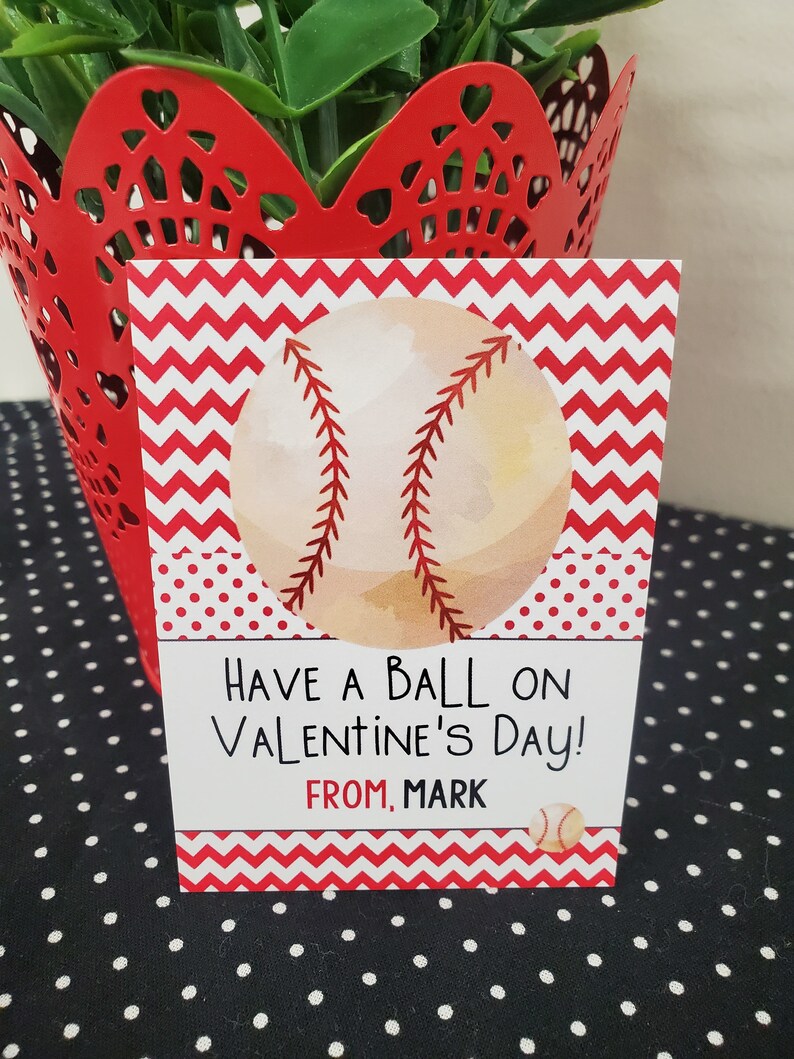 Baseball Valentine's Day Cards for Kids Baseball - Etsy