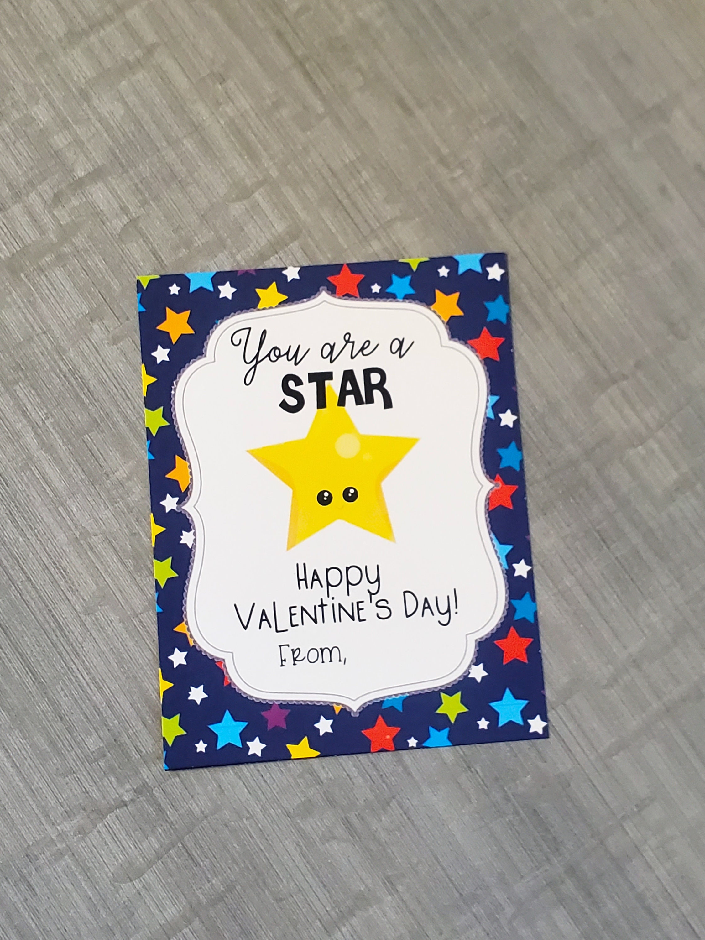 Printable Kids Star Valentine's Day Cards Star | Etsy