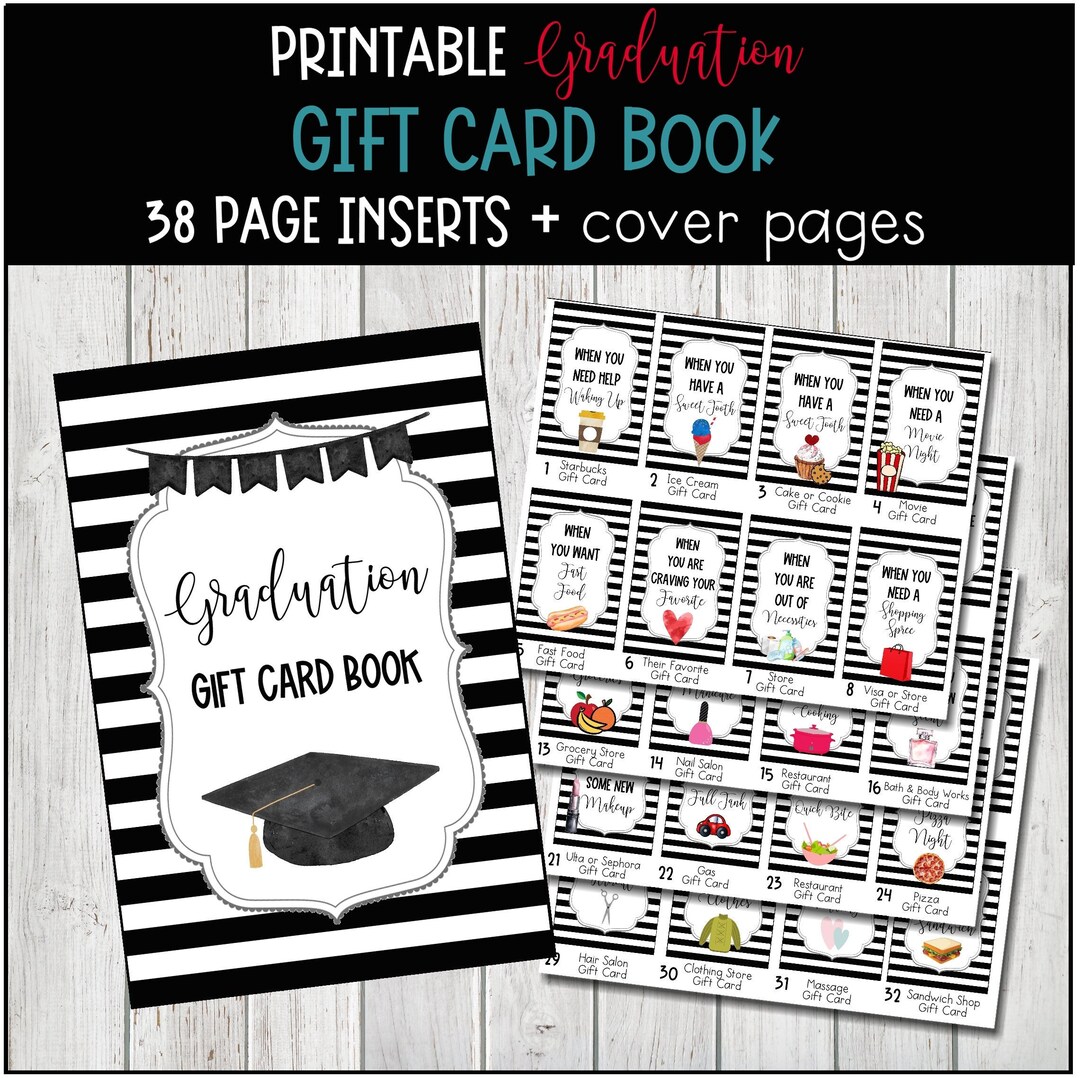 5x7 Graduation Gift Card Book, Graduation Gift Card Holder, Birthday ...