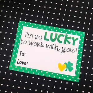I'm so Lucky to Work With You Gift Tags for St. Patrick's Day, Co ...