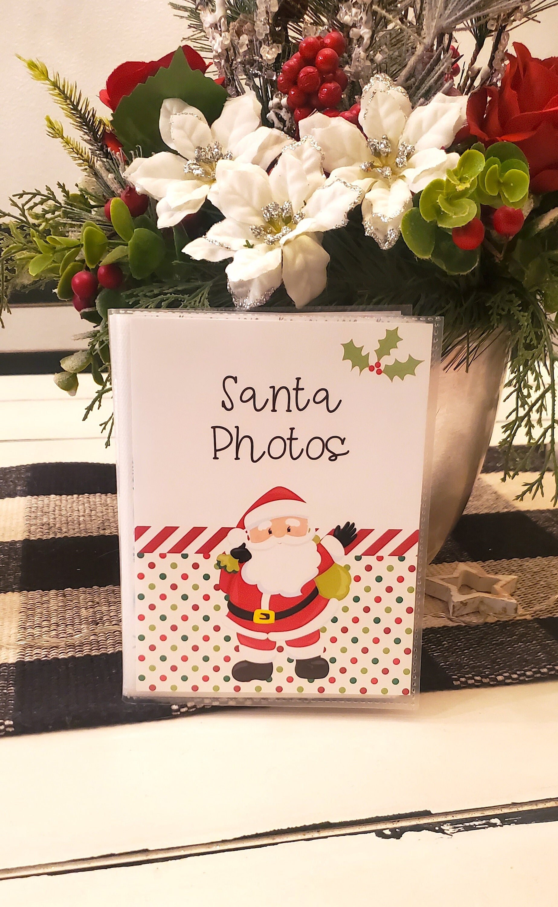 Santa Photo Album Yearly Santa Photos Santa Photos Keepsake - Etsy