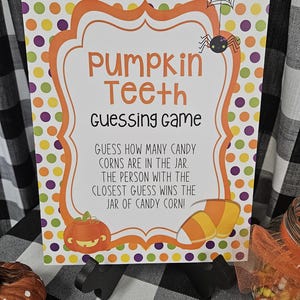 Candy Corn Guessing Game, Pumpkin Teeth Guessing Game, How Many Candy ...