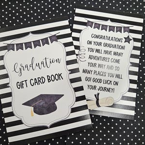 5x7 Graduation Gift Card Book, Graduation Gift Card Holder, Birthday ...