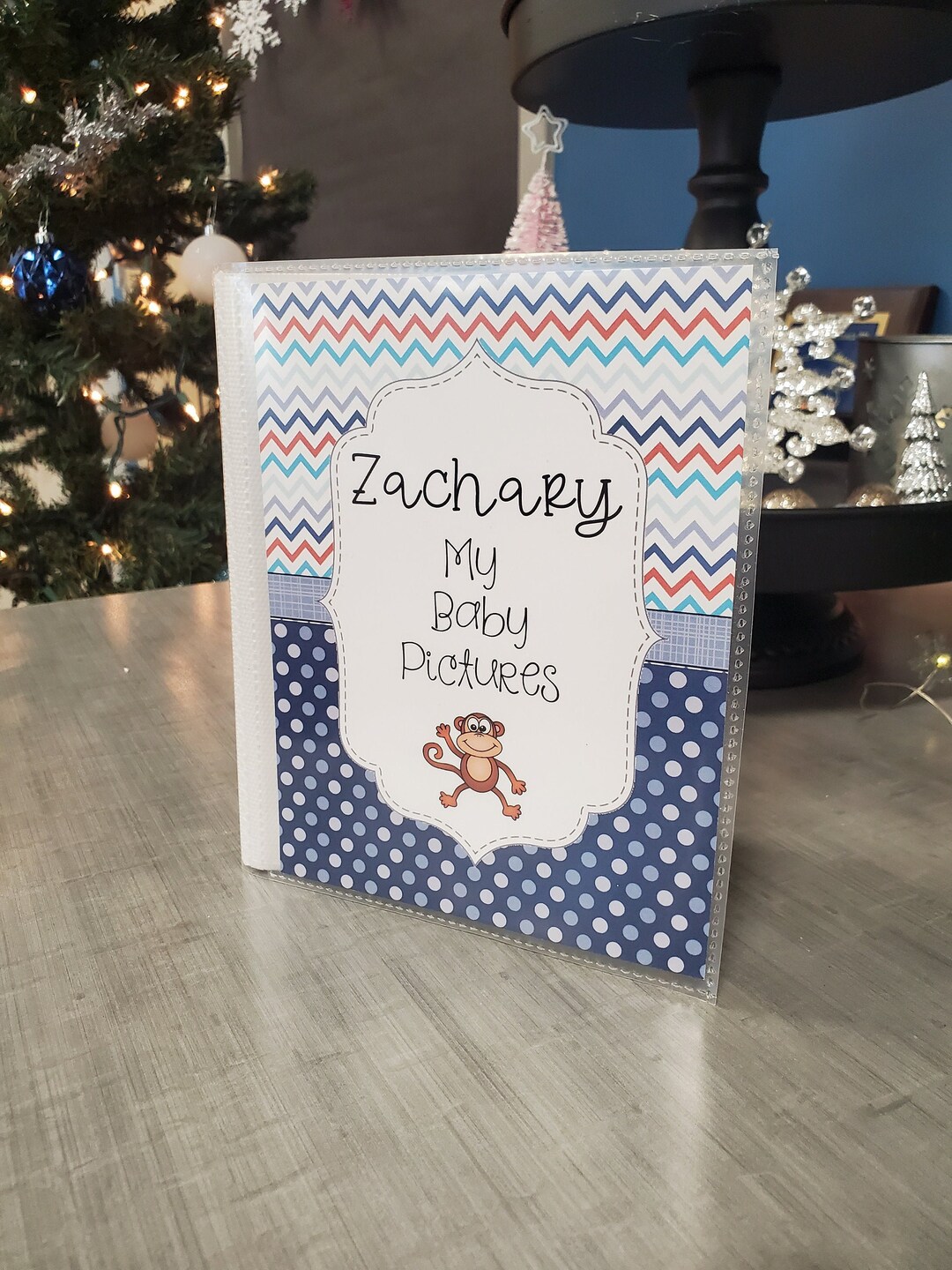 Boy Photo Album, Kids Monkey Photo Book, Baby Photos Book, Family ...