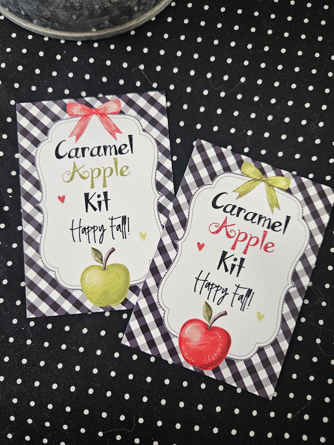 Caramel Apple Kit Gift Tags, Fall Gift Tags for Caramel Apples ...