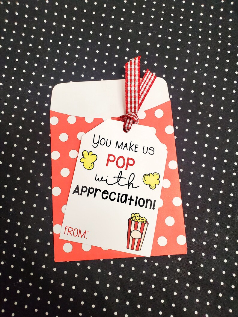 Teacher Appreciation Gift Tags You Make Us POP With - Etsy