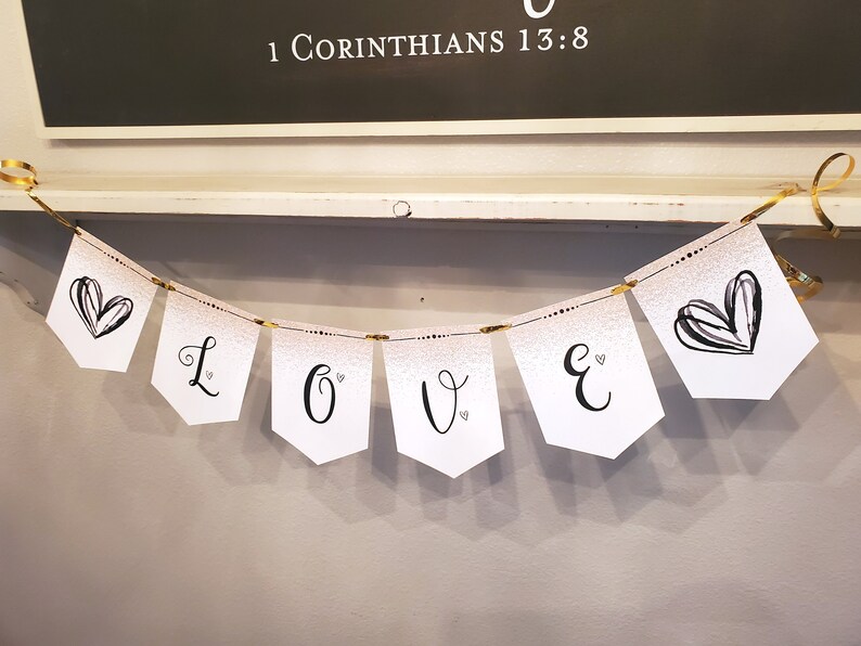 Printable Love Banner Valentine's Day Banner Wedding - Etsy