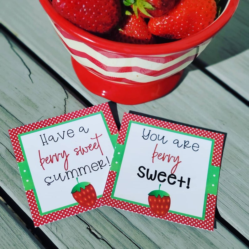 Have a Berry Sweet Summer Printable Gift Tags You Are Berry | Etsy