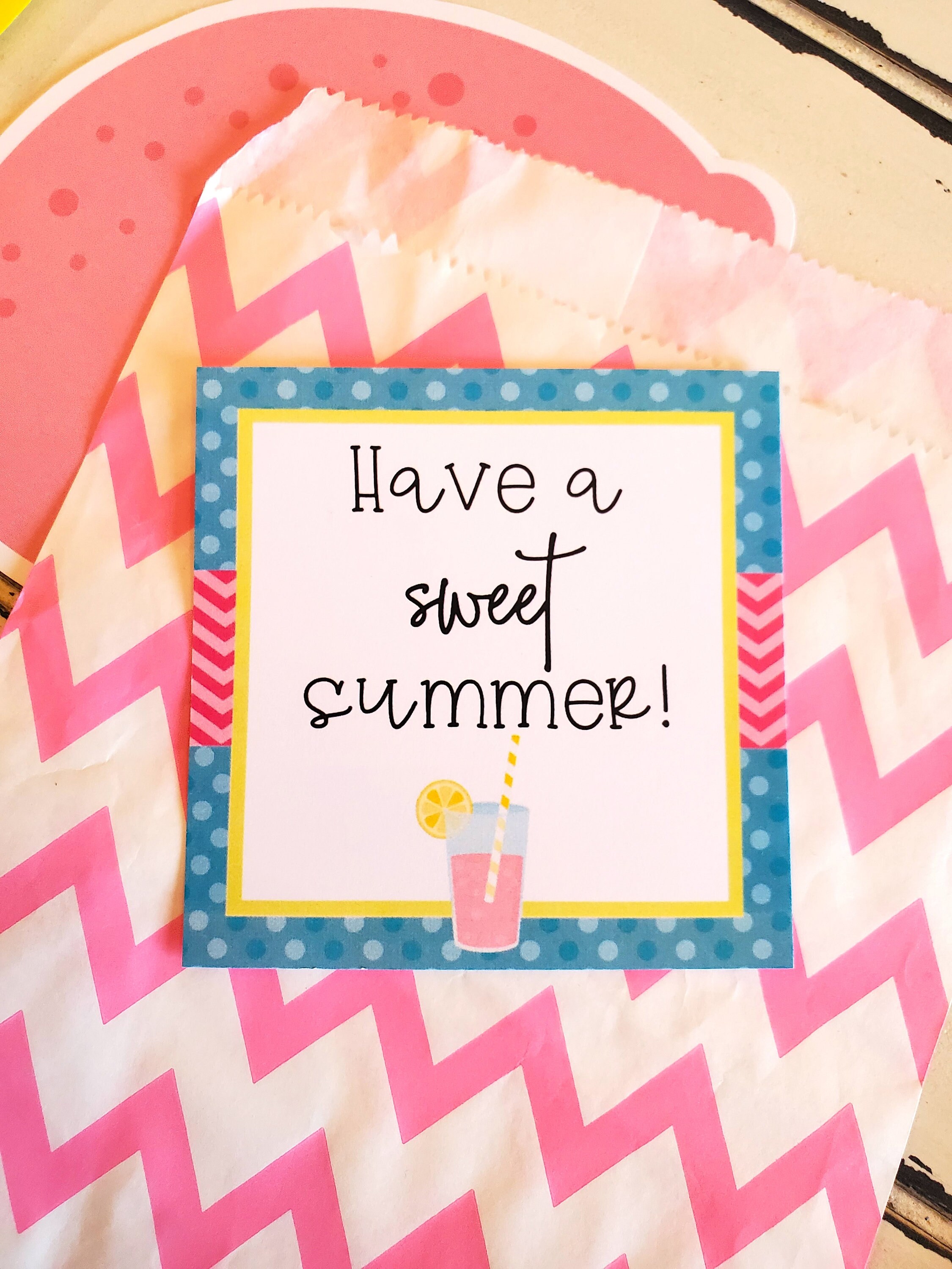 Have a Sweet Summer Printable Gift Tags-lemonade Gift Tags-summer Tags ...