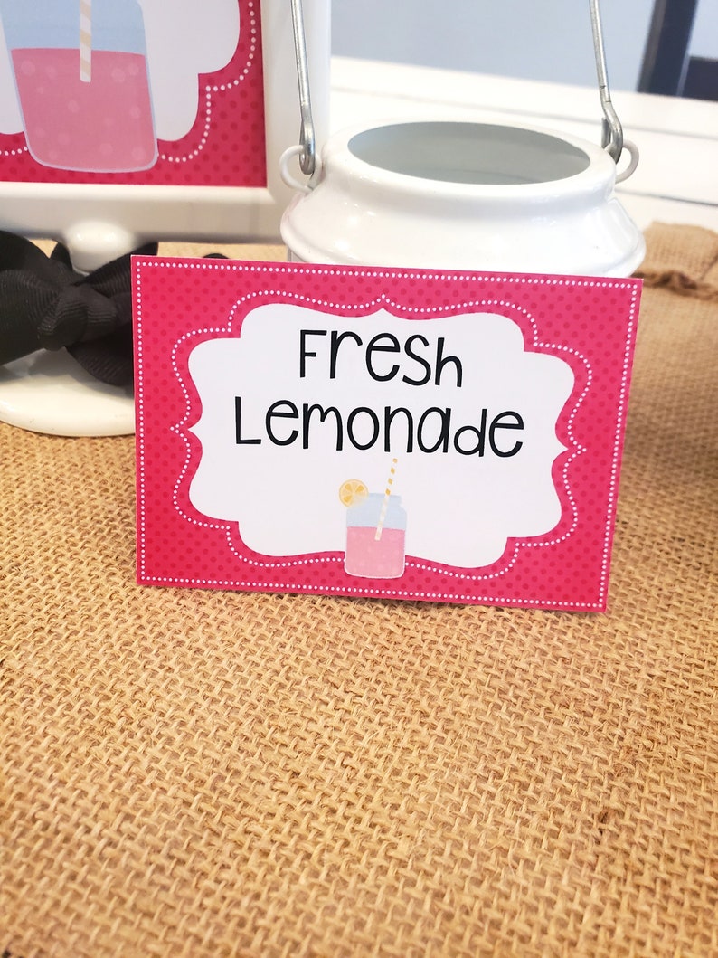 Pink Lemonade Printable Tags-summer Printables-pink - Etsy