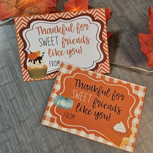 Thankgsiving Gift Tags, Printable Thanksgiving Tags, Thankful for Sweet ...