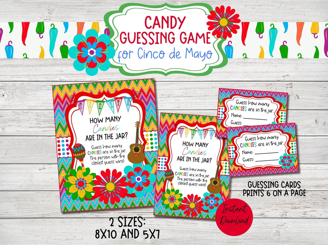 Cinco De Mayo Candy Guessing Game, Cinco De Mayo Games, Guess How Many ...