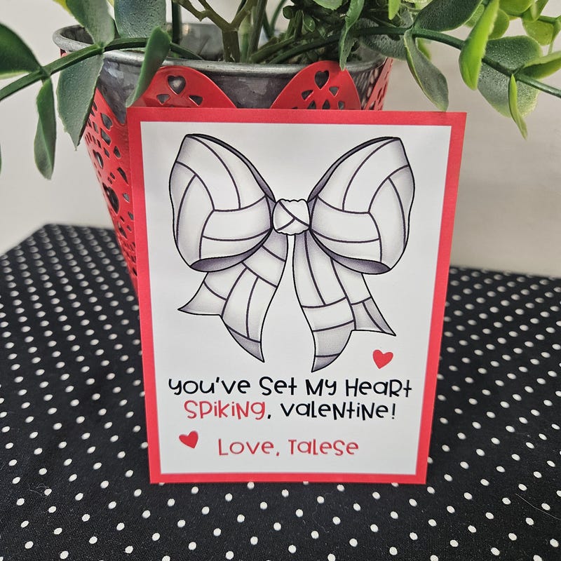 Volleyball Valentine - Etsy