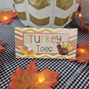 Candy Corn Bag Topper, Turkey Toes, Thanksgiving Treat Bag Topper ...