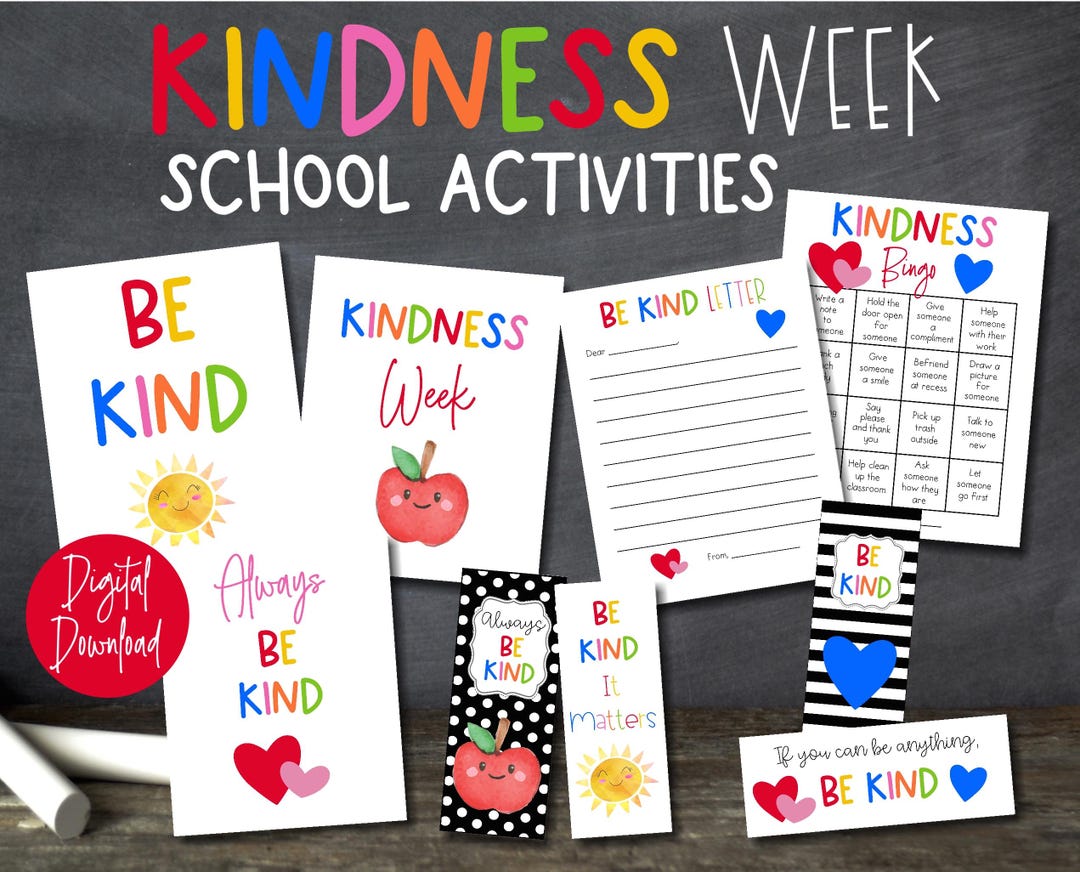 Kindness Week Activities for Kids-printable Kindness Activity Bundle ...