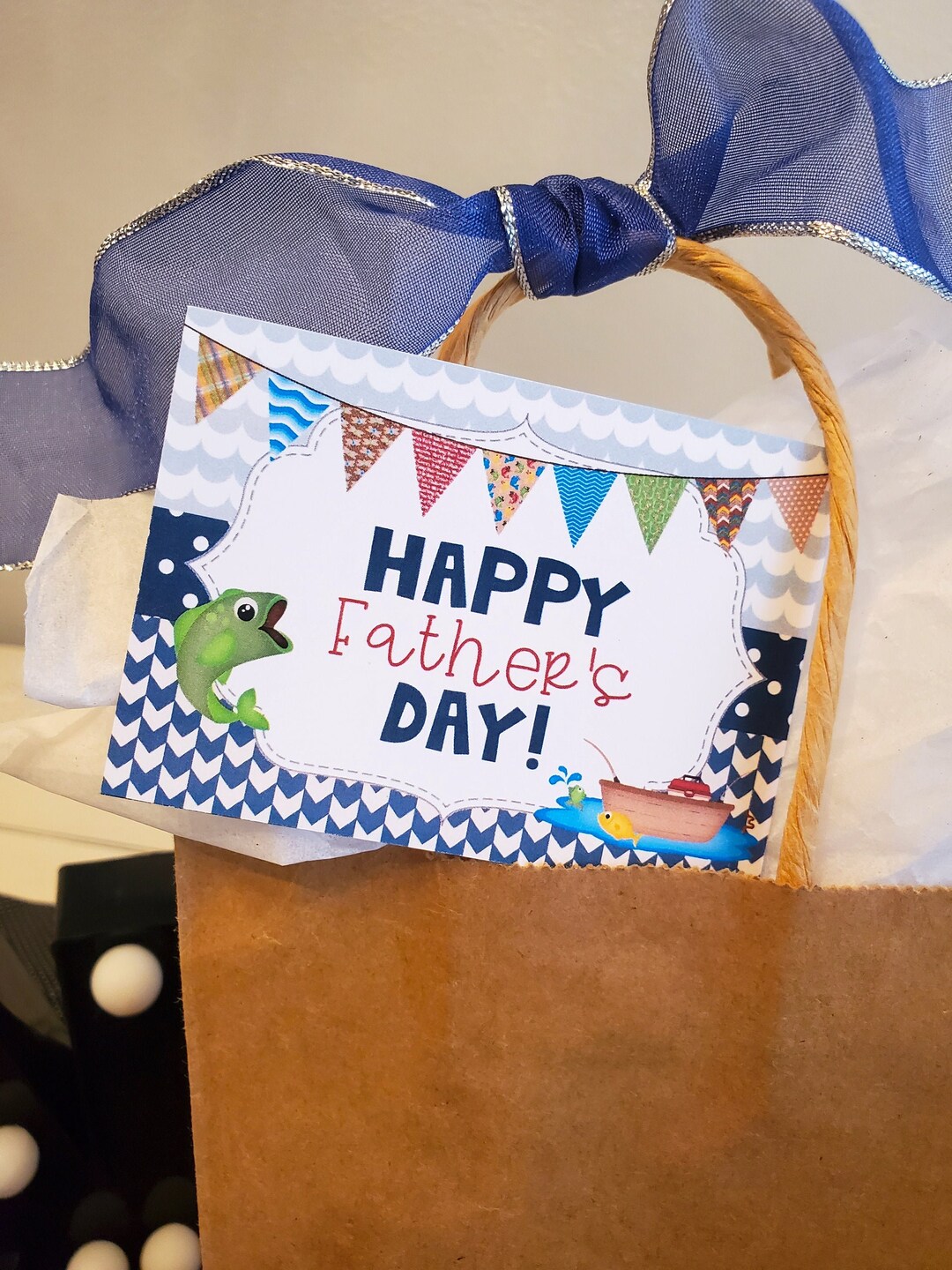 Happy Father's Day Fishing Gift Tags, Fishing Tags, Father's Day Gift ...