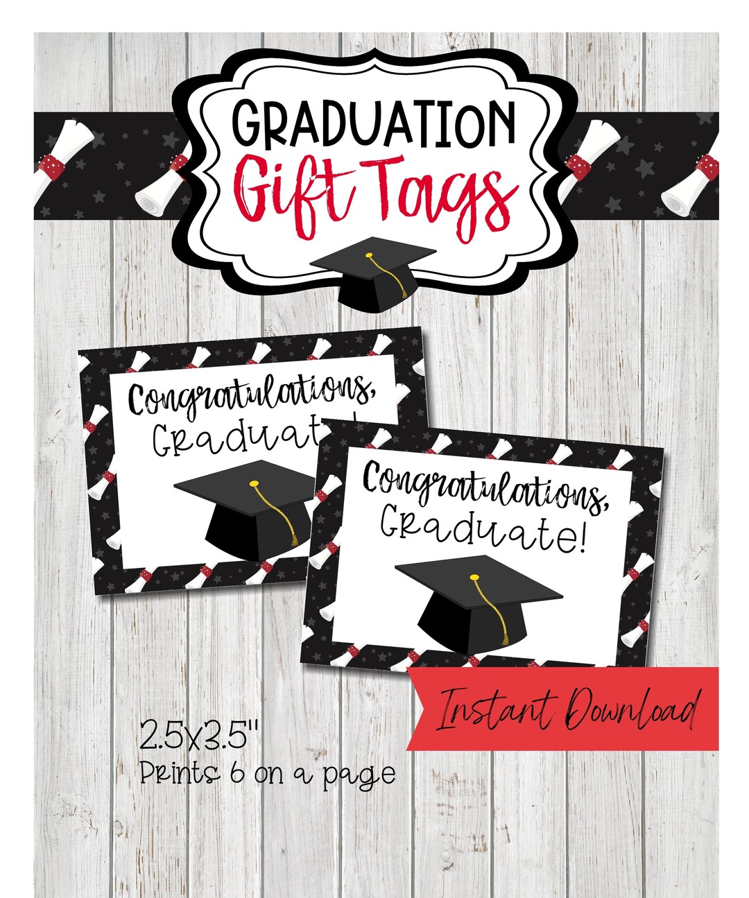 Graduation Gift Tags, Graduation Party Supplies, Graduation Decorations ...