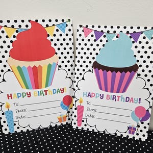 Kids Birthday Cards, Printable Birthday Cards for Students, 5x7 Cards ...