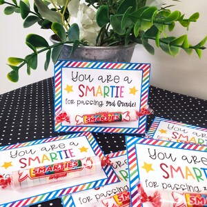 You Are a SMARTIE for Passing 3rd Grade Gift Tags, Last Day of School ...