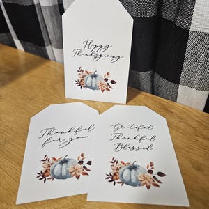 Rustic Pumpkin Thanksgiving Gift Tags, Printable Thanksgiving Gift Tags ...