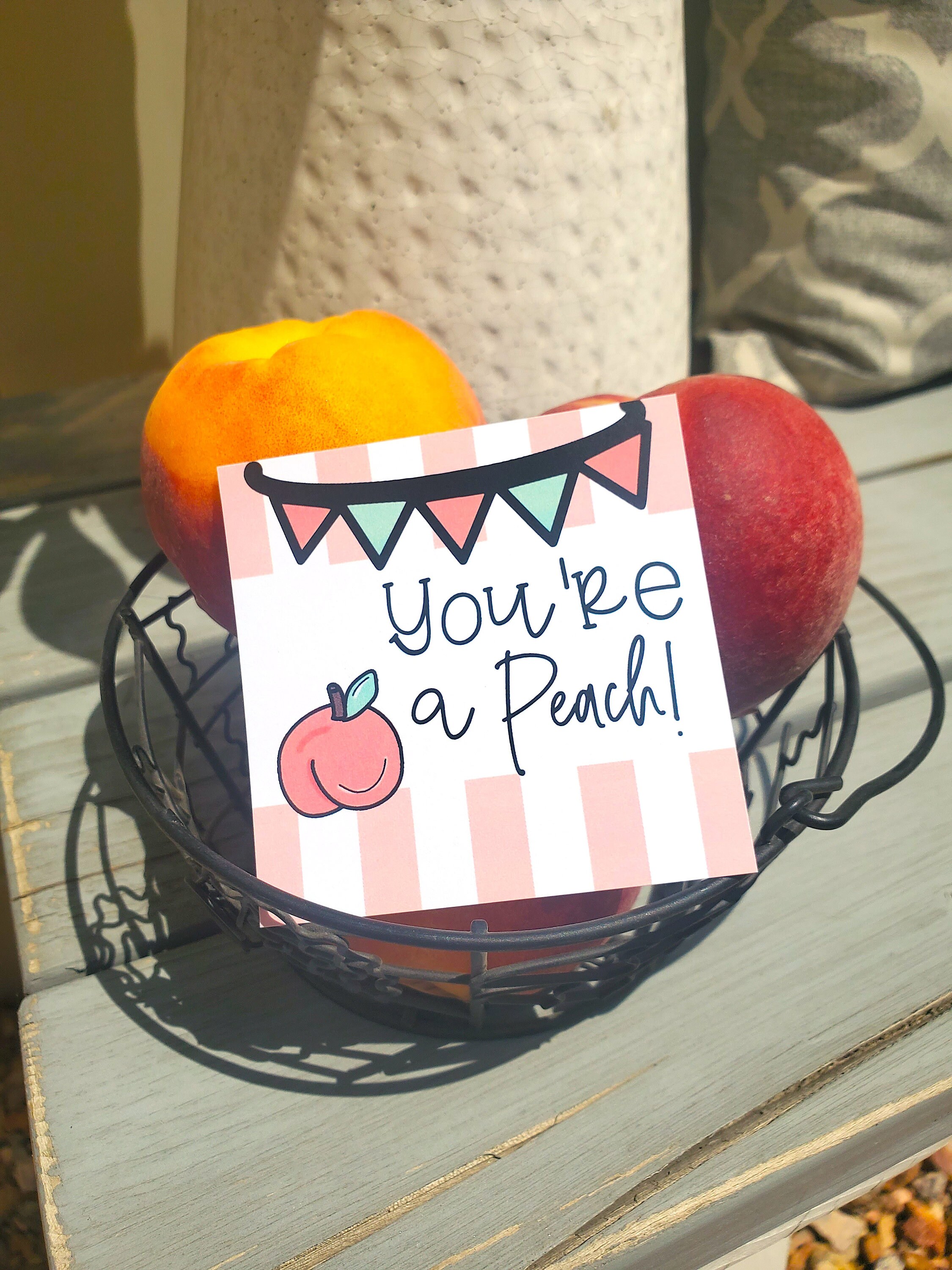You're a Peach Printable Gift Tag-peaches-digital - Etsy